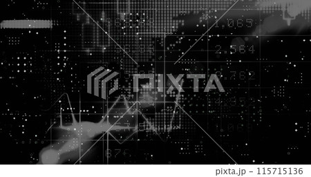 Image of multiple graphs, blockchains and...のイラスト素材 [115715136] - PIXTA