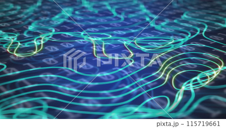 Image of binary coding data processing and...のイラスト素材 [115719661] - PIXTA