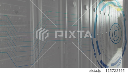 Image of eye retina round scanner and...のイラスト素材 [115722565] - PIXTA