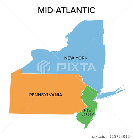 Printable Blank Map Of Middle Atlantic States 1,034,600+ Mid Atlantic
