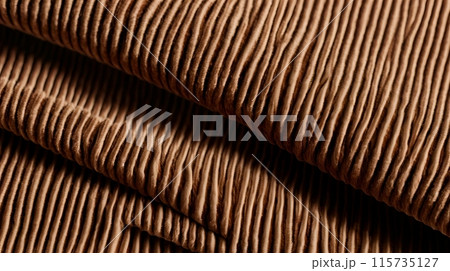 Brown corduroy fabric is a durable textile...のイラスト素材 [115735127] - PIXTA