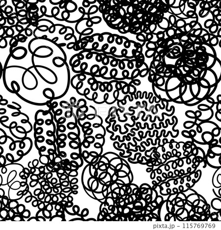 Doodle seamless pattern. hand drawing. Not AI....のイラスト素材 [115769769 ...