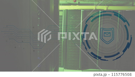 Image of envelope and shield in loading...のイラスト素材 [115776508] - PIXTA