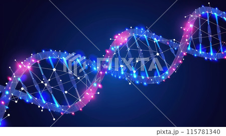 Digitized DNA molecule.のイラスト素材 [115781340] - PIXTA