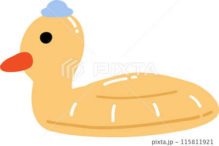 Duck Pool Float illustrationのイラスト素材 [115811921] - PIXTA