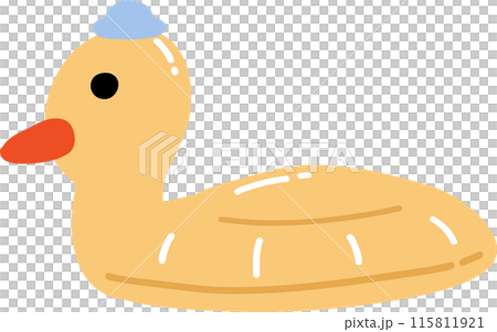 Duck Pool Float illustrationのイラスト素材 [115811921] - PIXTA