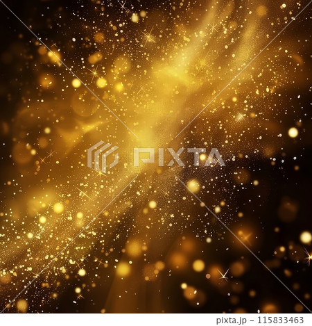 Festive celebration under bright gold winter...のイラスト素材 [115833463] - PIXTA