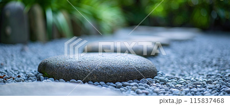 Zen stones bannerのイラスト素材 [115837468] - PIXTA