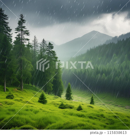 rainy,rainy season, monsoon, precipitation,...のイラスト素材 [115838613] - PIXTA