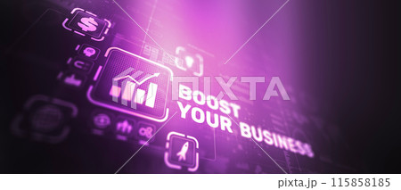 Boost your business 3D Background. Business,...のイラスト素材 [115858185] - PIXTA
