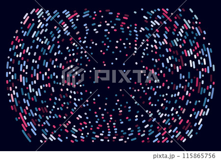 Abstractly arranged dots on blue background.のイラスト素材 [115865756] - PIXTA