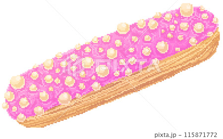 Eclair in pixel art styleのイラスト素材 [115871772] - PIXTA