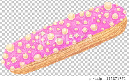 Eclair in pixel art styleのイラスト素材 [115871772] - PIXTA