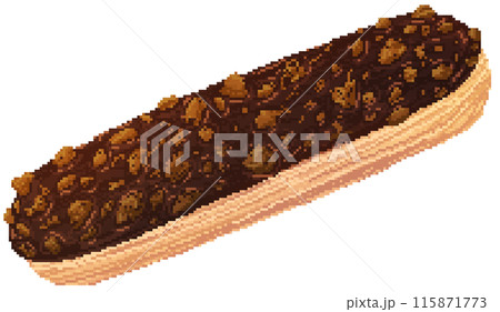 Eclair in pixel art styleのイラスト素材 [115871773] - PIXTA