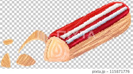 Eclair in pixel art styleのイラスト素材 [115871776] - PIXTA