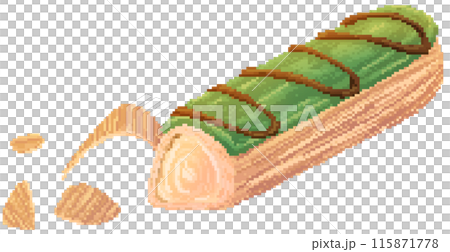 Eclair in pixel art styleのイラスト素材 [115871778] - PIXTA