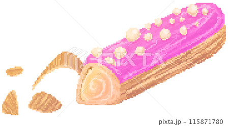 Eclair in pixel art styleのイラスト素材 [115871780] - PIXTA
