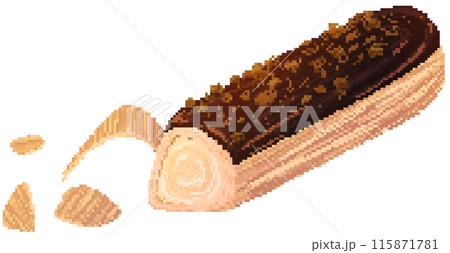 Eclair in pixel art styleのイラスト素材 [115871781] - PIXTA