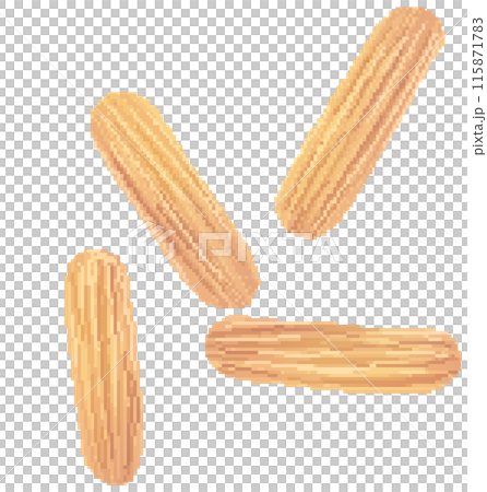 Eclair in pixel art style - Stock Illustration [115871783] - PIXTA