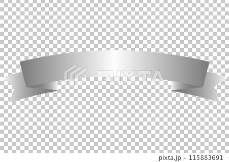illustration of silver ribbon - Stock Illustration [115883691] - PIXTA