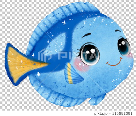 Watercolor Hand drawn illustration underwater... - Stock Illustration ...