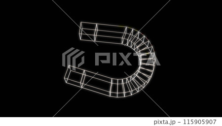 Image of magnet icon moving on black backgroundのイラスト素材 [115905907] - PIXTA