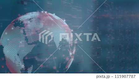 Image of scope scanning and binary coding over...のイラスト素材 [115907787] - PIXTA