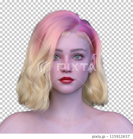 Female face up - Stock Illustration [115912637] - PIXTA