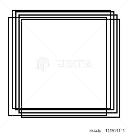 Geometric Overlapping Square Frames Background...のイラスト素材 [115914143 ...