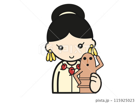 埴輪を持つ古墳時代女性のイラスト素材 [115925023] - PIXTA