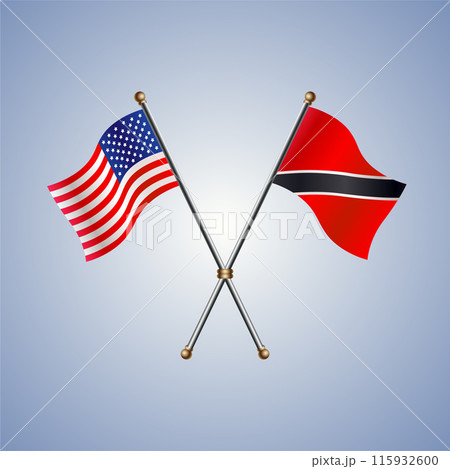 Trinidad And American Flags Trinidad And Tobago Miniature Flags