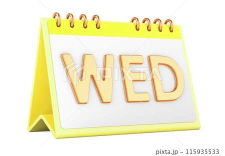 Wednesday Calendar Day, Week Calendar. WED...のイラスト素材 [115935533] - PIXTA