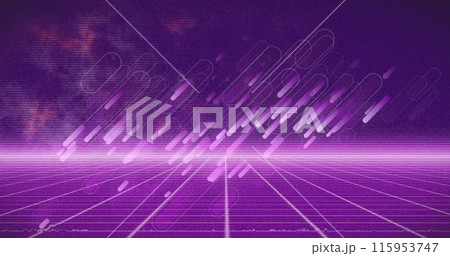 Digital image of graphical displays falling...のイラスト素材 [115953747] - PIXTA