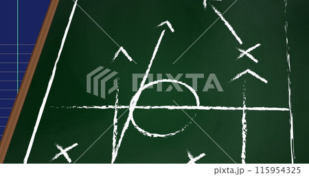 Image of game plan on blue backgroundのイラスト素材 [115954325] - PIXTA