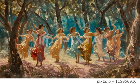 Nymphs Dancing in the Forestのイラスト素材 [115956916] - PIXTA