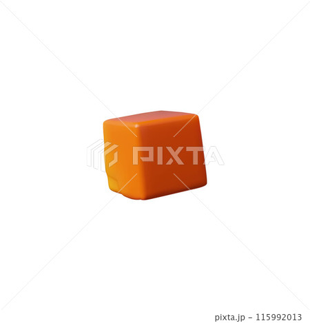 Vector 3D illustration of a square carrot slice...のイラスト素材 [115992013 ...