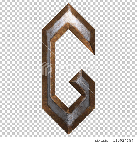 3D rendered illustration. Rusty gothic font.のイラスト素材 [116024584] - PIXTA