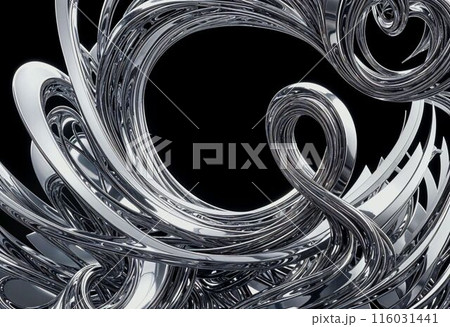 3d model, Quicksilver, metallic silver chrome...のイラスト素材 [116031441] - PIXTA
