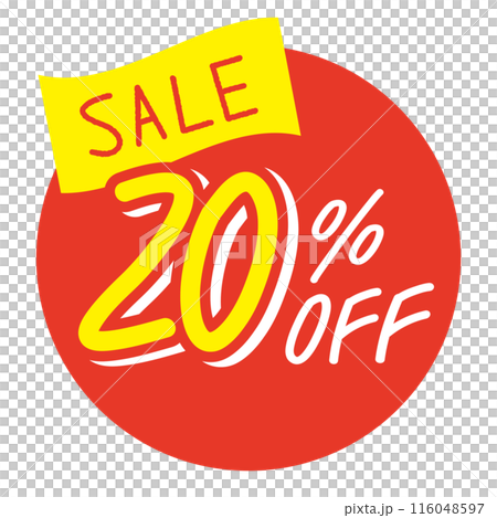 20％OFF セールアイコンのイラスト素材 [116048597] - PIXTA