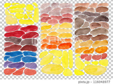 Yellow, brown, blue, red and orange paint...のイラスト素材 [116048977] - PIXTA