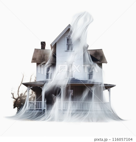 Scary house isolated on white background....のイラスト素材 [116057104] - PIXTA