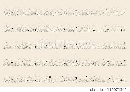Magic decorative border with celestial stars...のイラスト素材 [116071342] - PIXTA