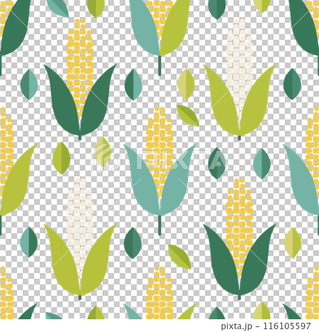 Seamless corn background pattern - Stock Illustration [116105597] - PIXTA