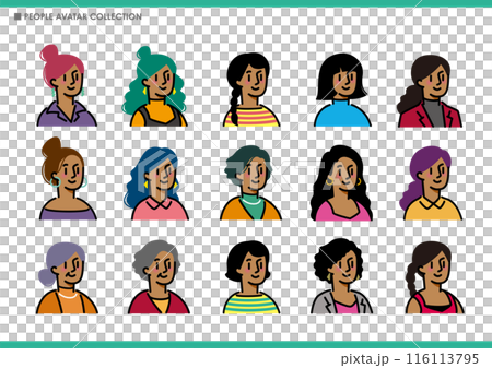 Set of simple women icons - Stock Illustration [116113795] - PIXTA