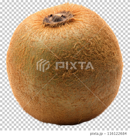 A whole kiwi fruit with a fuzzy brown skin,... - Stock Illustration ...
