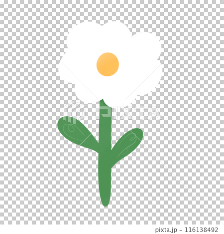 White Flower Cartoon illustration Cute Little...-插圖素材 [116138492] - PIXTA圖庫