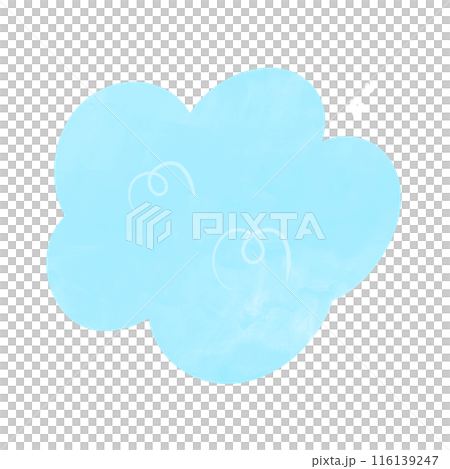 Cute Blue Cloud Cartoon illustration Cloud...のイラスト素材 [116139247] - PIXTA