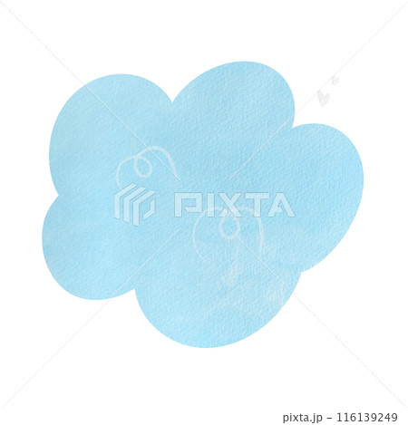 Cute Blue Cloud Cartoon illustration Cloud...のイラスト素材 [116139249] - PIXTA