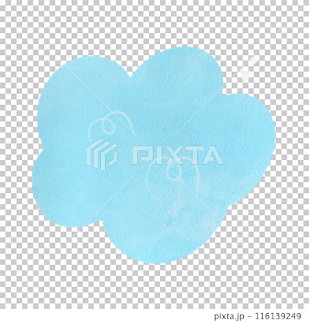 Cute Blue Cloud Cartoon illustration Cloud...のイラスト素材 [116139249] - PIXTA