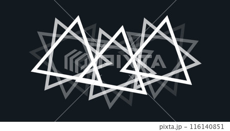 Image of multiple white triangles spinning on...のイラスト素材 [116140851] - PIXTA
